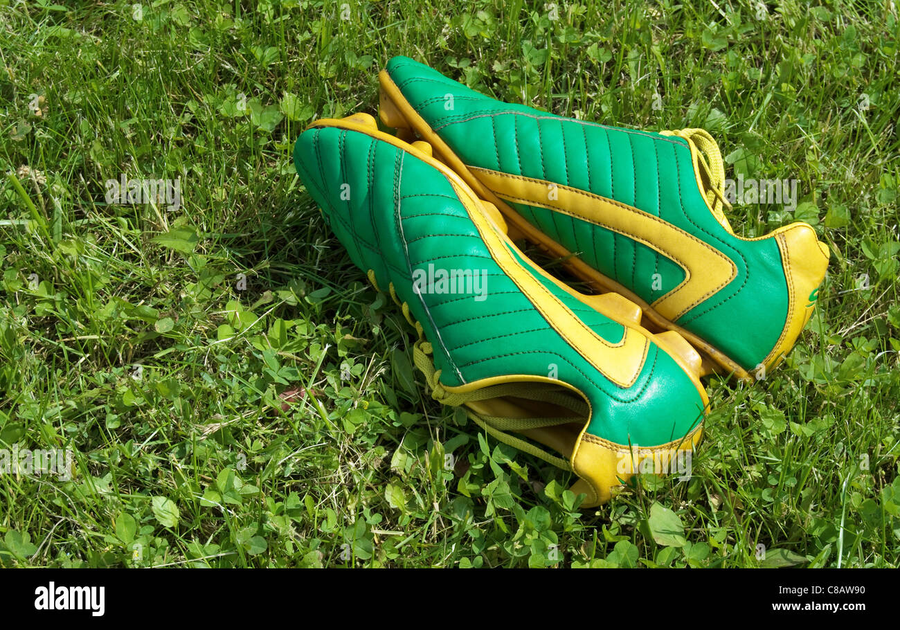 cleats is on the soccer field Stock Photo - Alamy