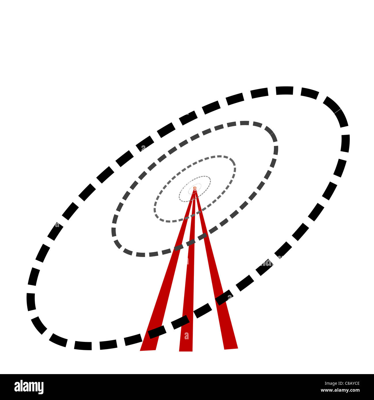 illustration of wi-fi tower on white background Stock Photo - Alamy