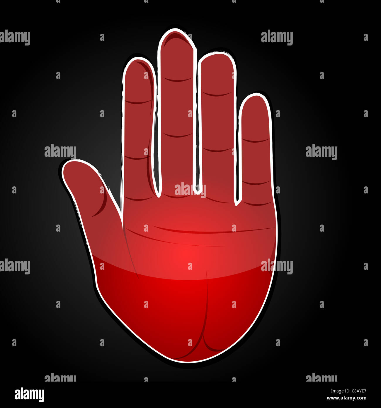 illustration of stop sign on white background Stock Photo - Alamy