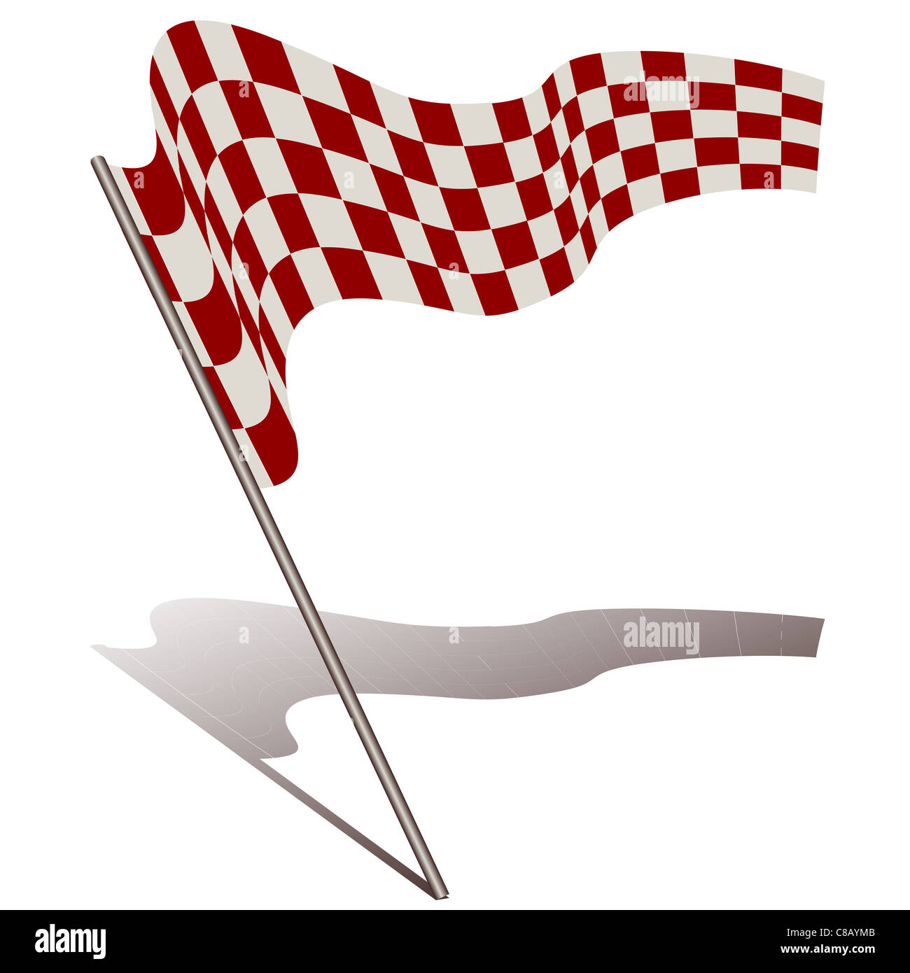 illustration of racing flag on white background Stock Photo - Alamy