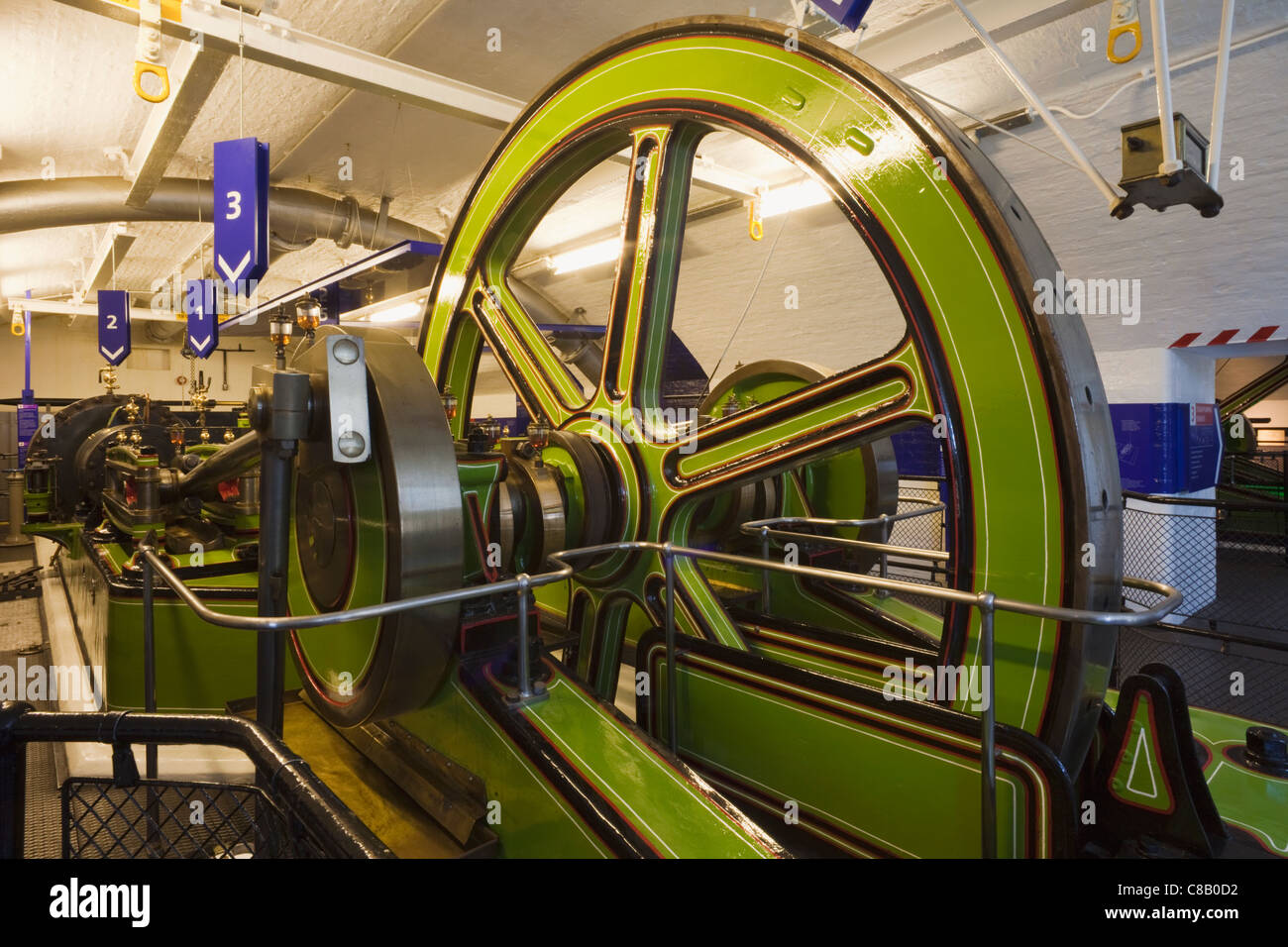 England, London, Tower Bridge, Engine Room, Accumulator for storing ...