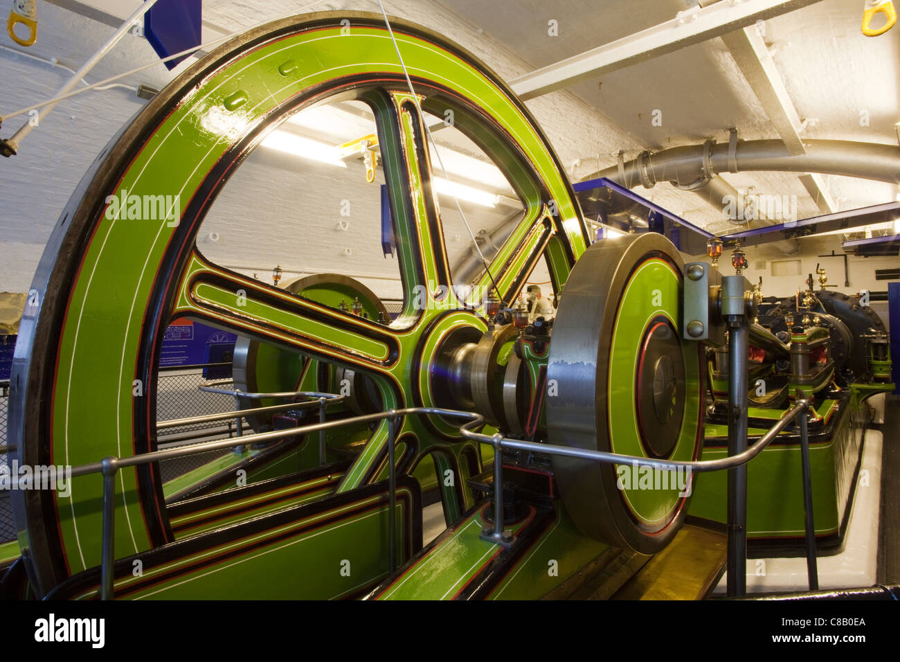 England, London, Tower Bridge, Engine Room, Accumulator for storing ...