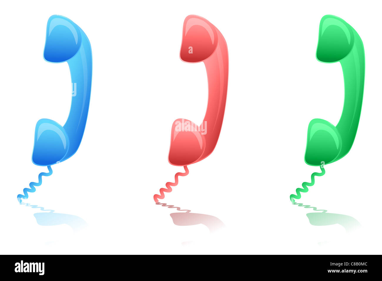 illustration of calling icons on white background Stock Photo - Alamy