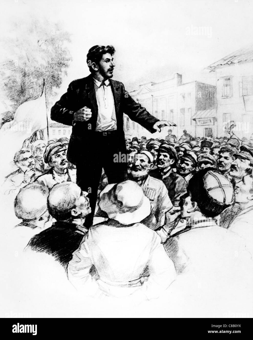 Joseph Stalin speech,1917 Stock Photo - Alamy