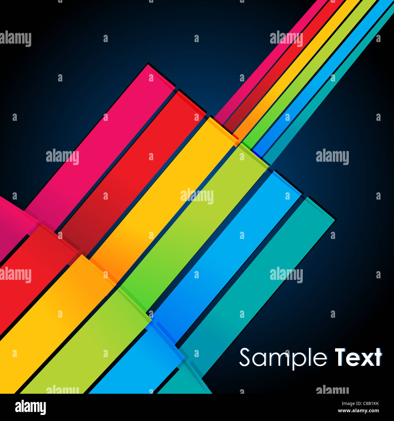 illustration of colorful lines on vector background Stock Photo - Alamy