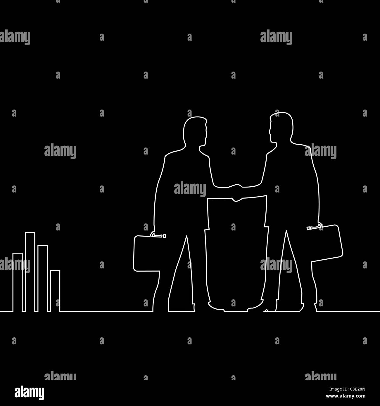 Business handshake meeting negotiation Black and White Stock Photos ...