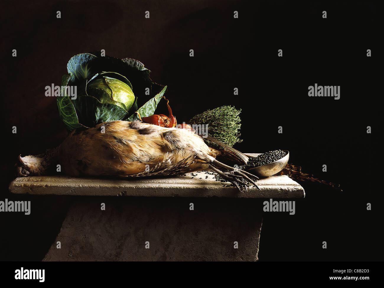 Still life with dead poultry hi-res stock photography and images - Alamy