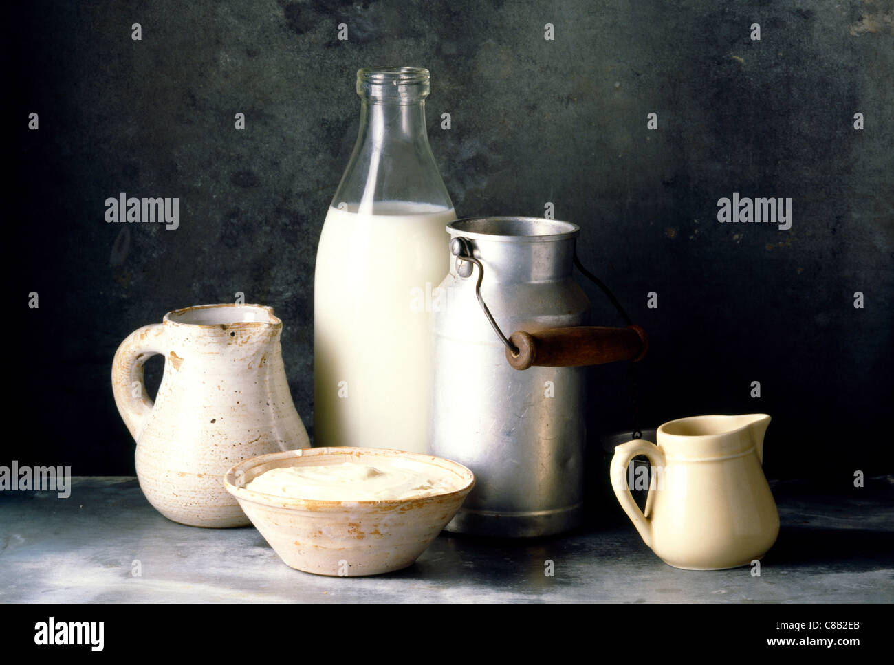 selection of dairy products Stock Photo - Alamy