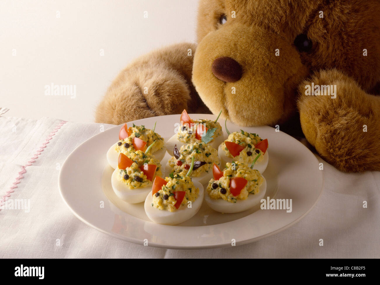 mouse-themed egg mayonnaise Stock Photo - Alamy