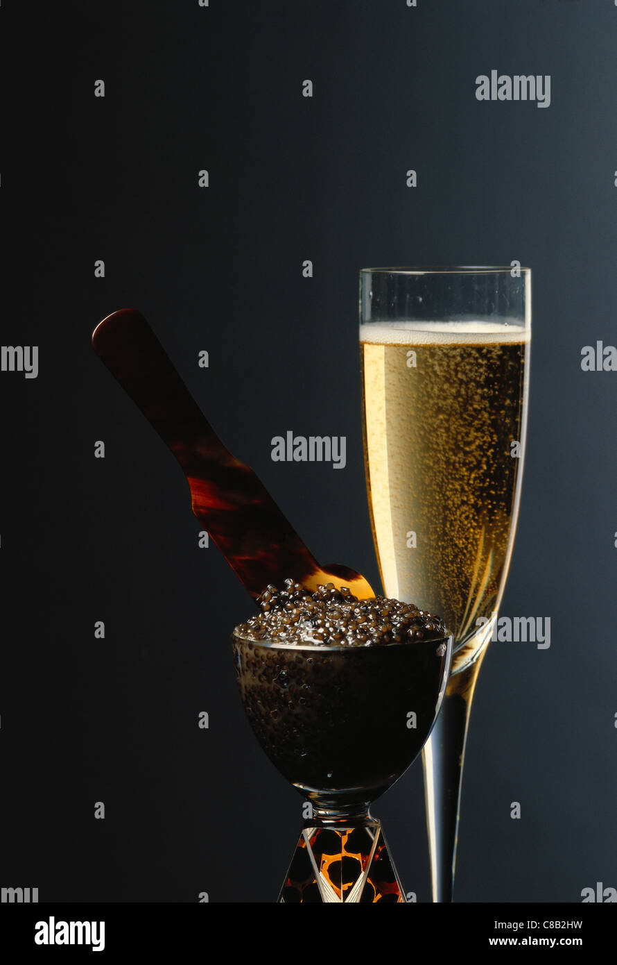 champagne and caviar Stock Photo - Alamy