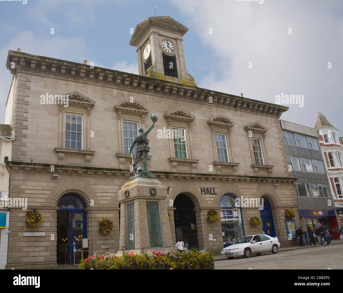 Truro Cornwall September The War Memorial in front of the impressive ...