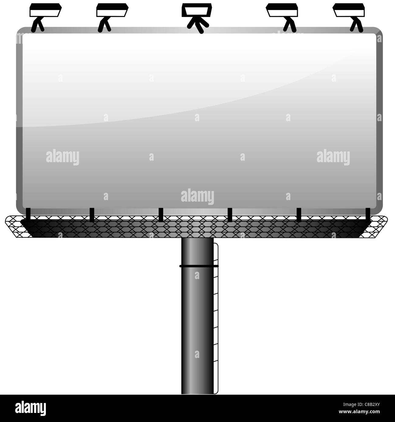 illustration of billboard on white background Stock Photo - Alamy