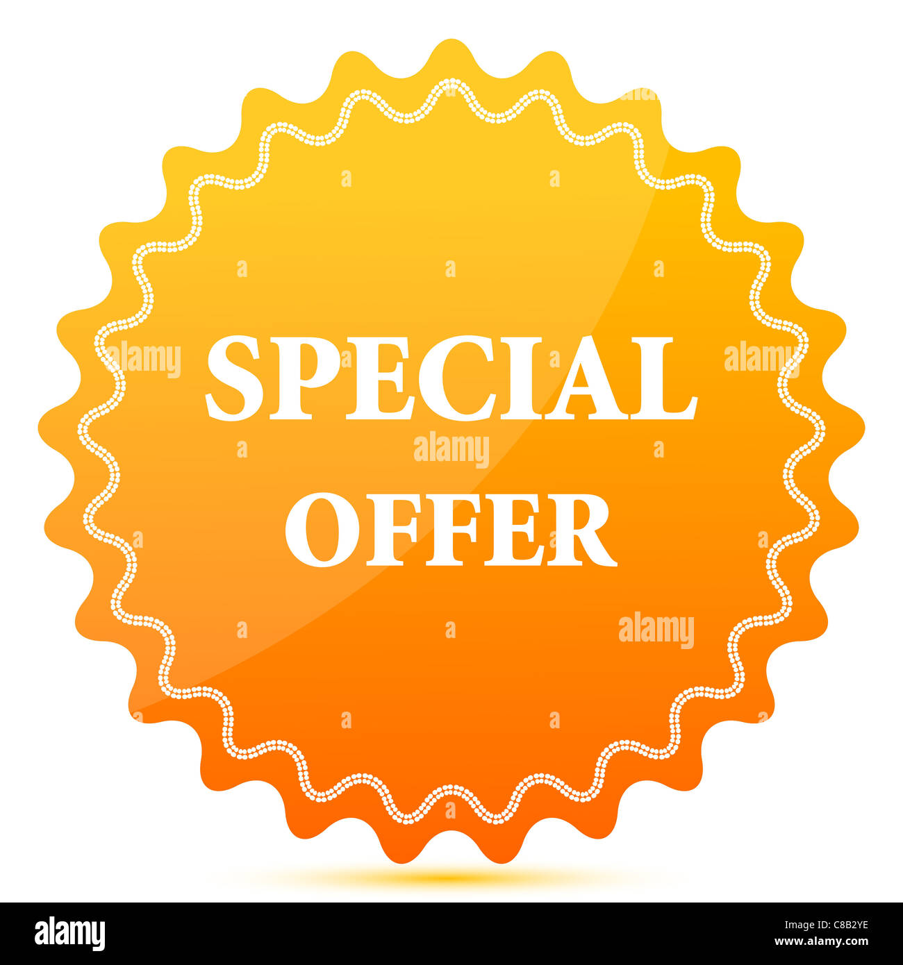 illustration of special offer tag on white background Stock Photo - Alamy