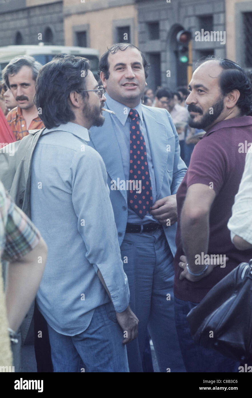 Umberto Improta and Renzo Rossellini of Avanguardia Operaia,'70 Stock ...