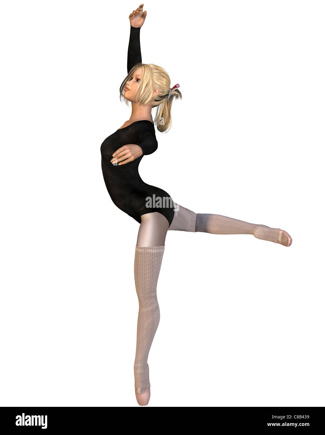 Ballet Practice - Attitude Pose Stock Photo - Alamy