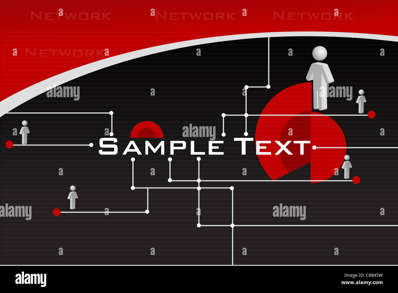 illustration of business networking on white background Stock Photo - Alamy