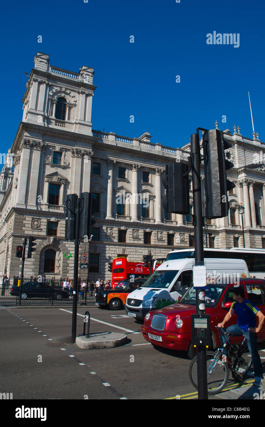 Traffic lights on Parliament Street at Parliament square central London ...
