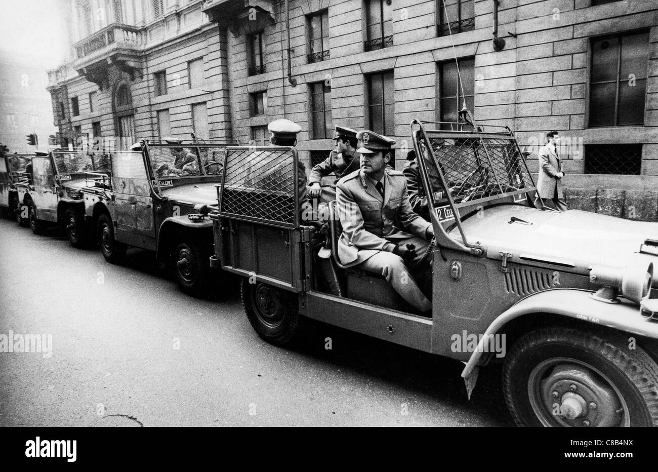 Police before the rally,1972 Stock Photo - Alamy