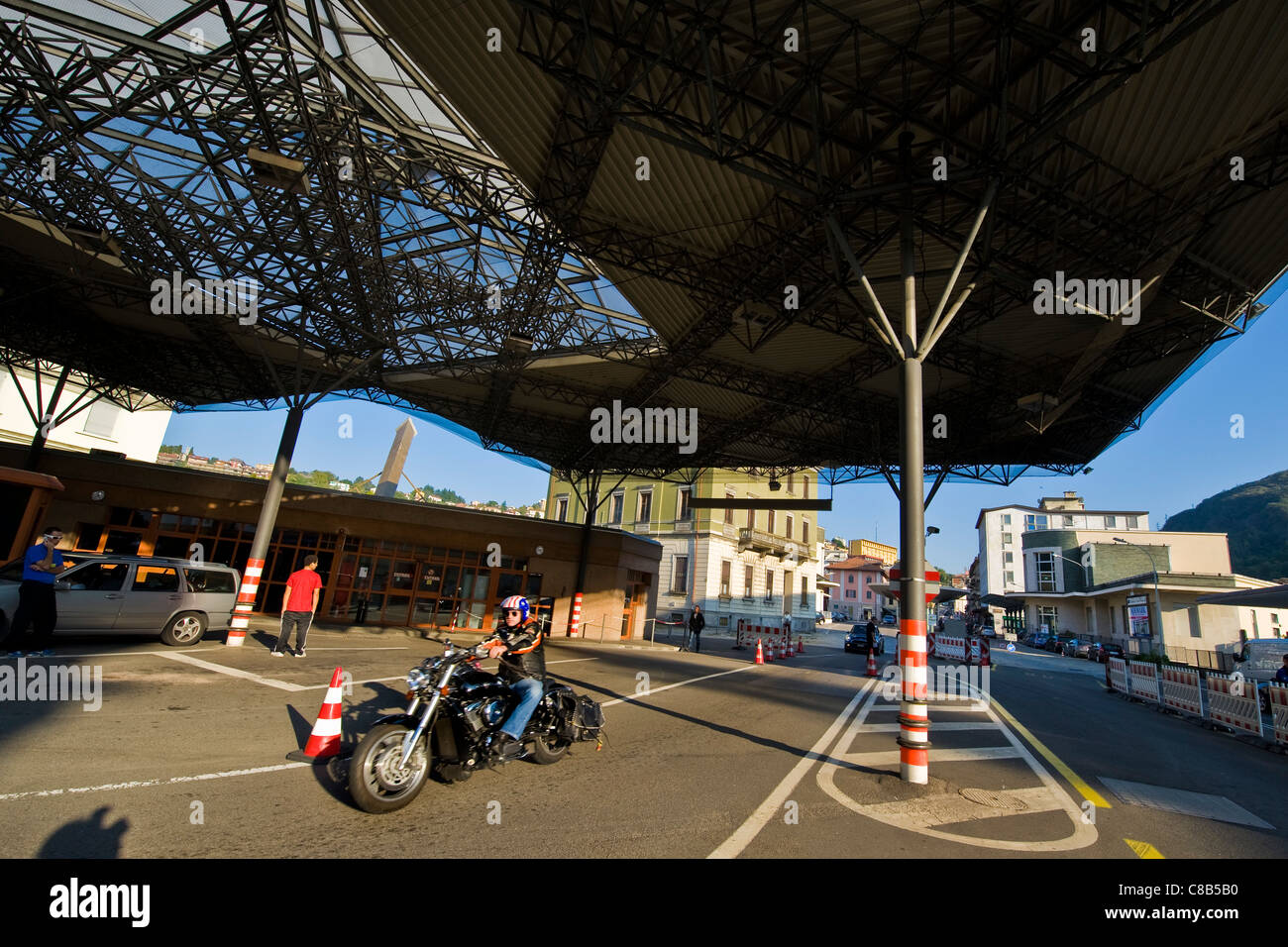 Italian border, Chiasso custom, Canton Ticino, Switzerland Stock Photo ...
