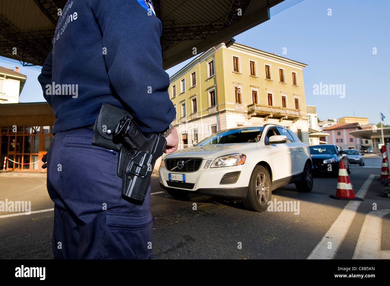 Italian border, Chiasso custom, Canton Ticino, Switzerland Stock Photo ...
