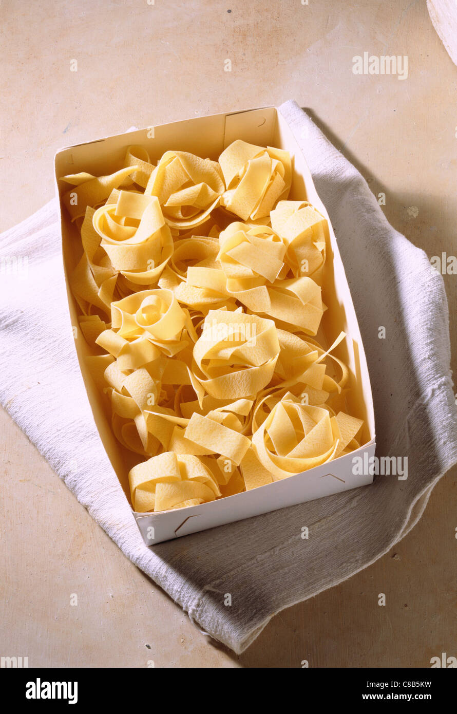 fresh pasta in box Stock Photo - Alamy