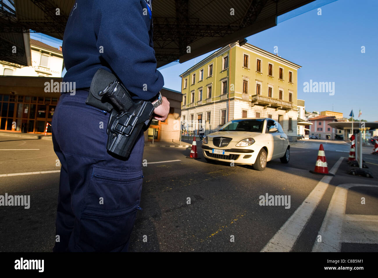 Italian border, Chiasso custom, Canton Ticino, Switzerland Stock Photo ...
