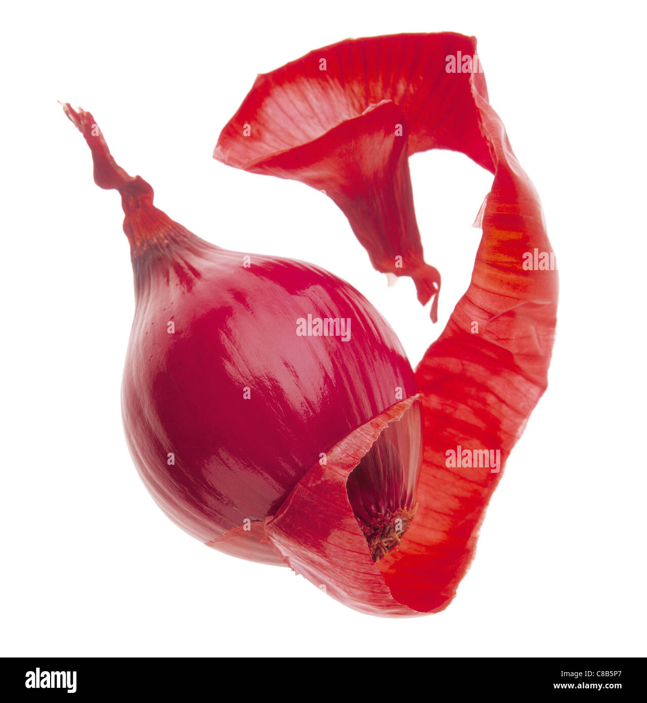 Peeled red onion Stock Photo - Alamy