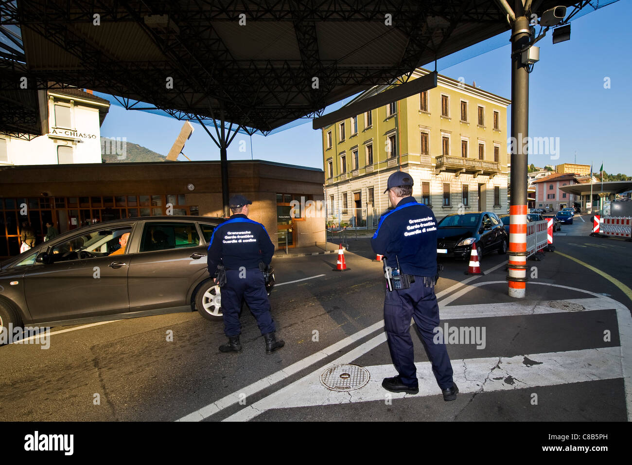 Italian border, Chiasso custom, Canton Ticino, Switzerland Stock Photo ...