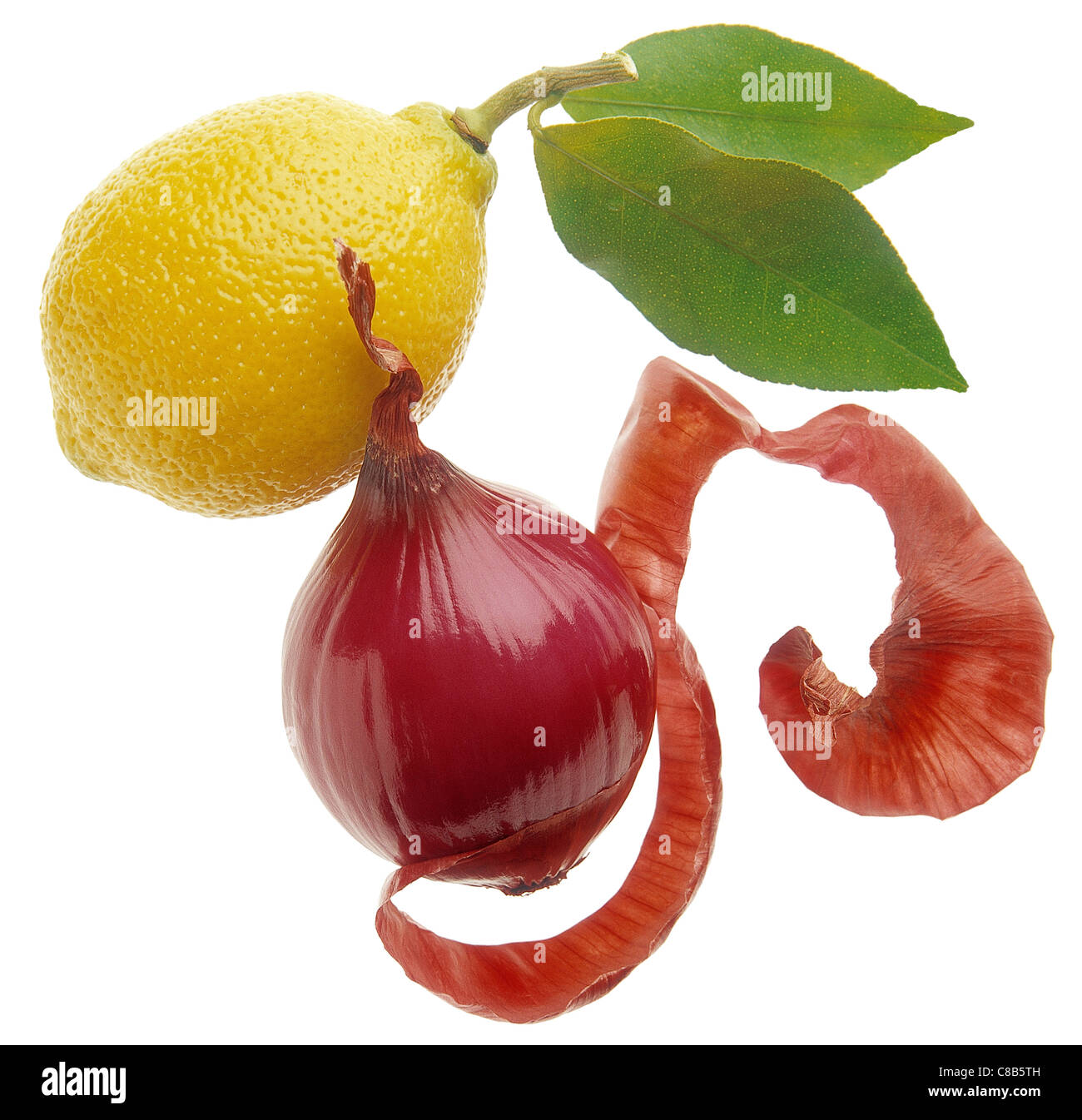 Lemon and red onion Stock Photo - Alamy