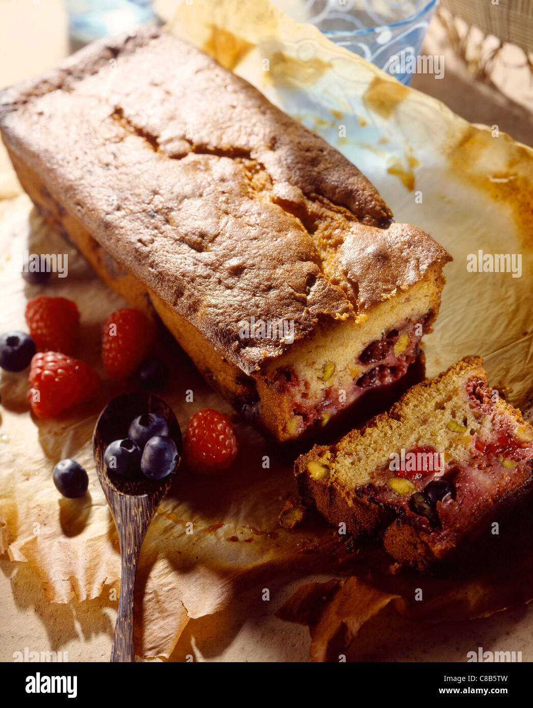 forest berry loaf cake Stock Photo - Alamy