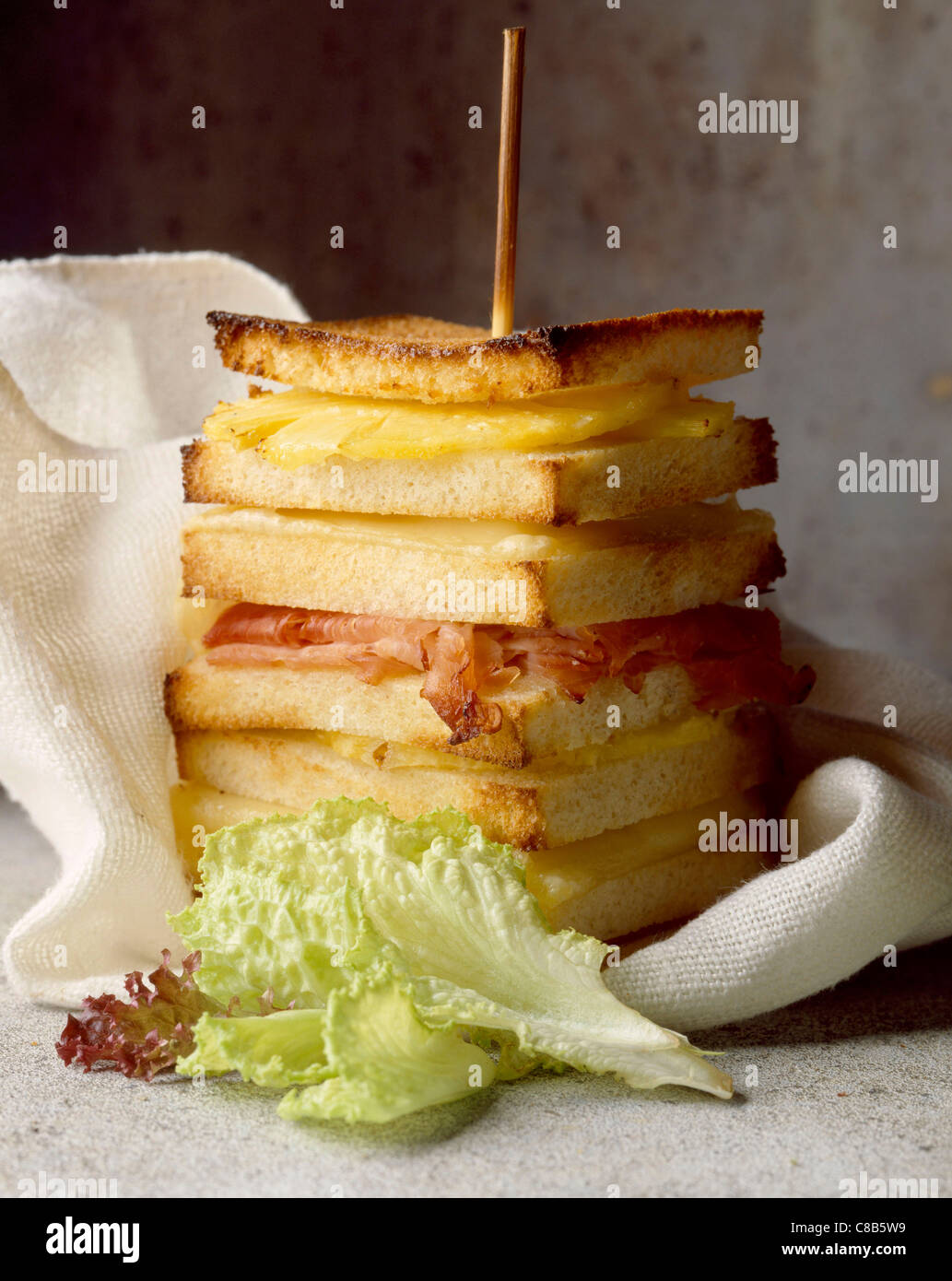 Ham sandwich pineapple hi-res stock photography and images - Alamy