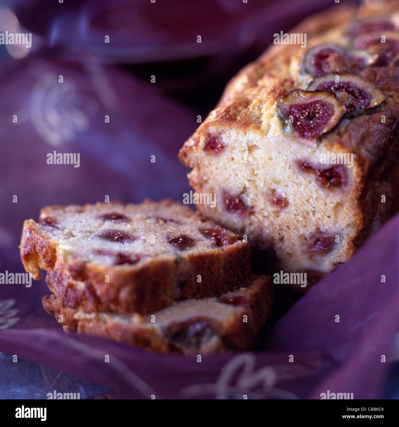 Provençal fig loaf cake Stock Photo - Alamy
