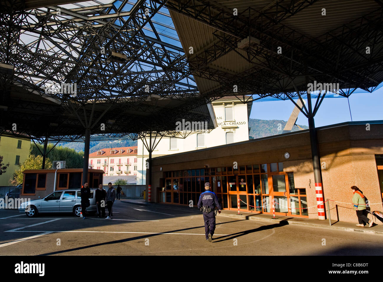 Italian border, Chiasso custom, Canton Ticino, Switzerland Stock Photo ...