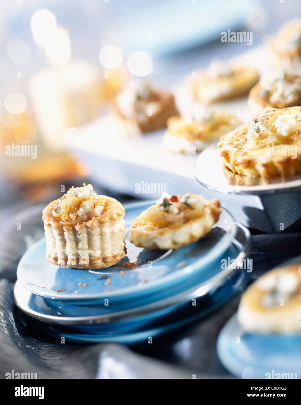 Mini puff pastry tarts Stock Photo - Alamy