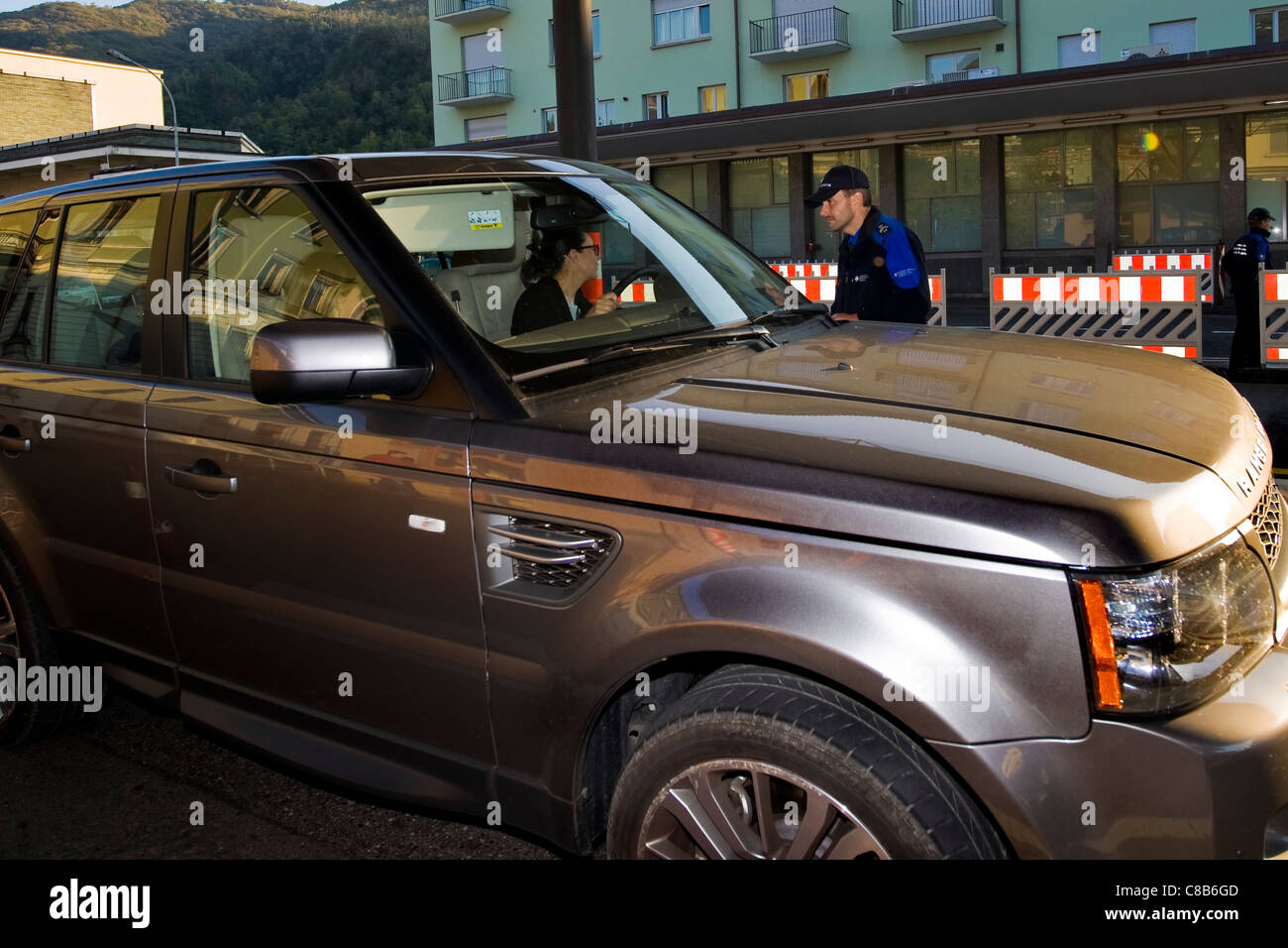 Italian border, Chiasso custom, Canton Ticino, Switzerland Stock Photo ...
