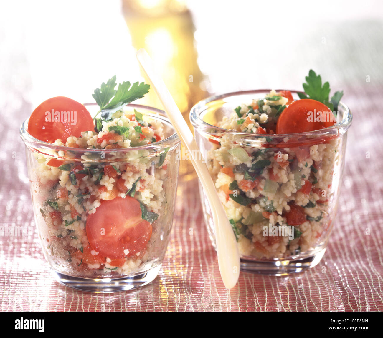 Bulghour cracked wheat with peppers Stock Photo - Alamy