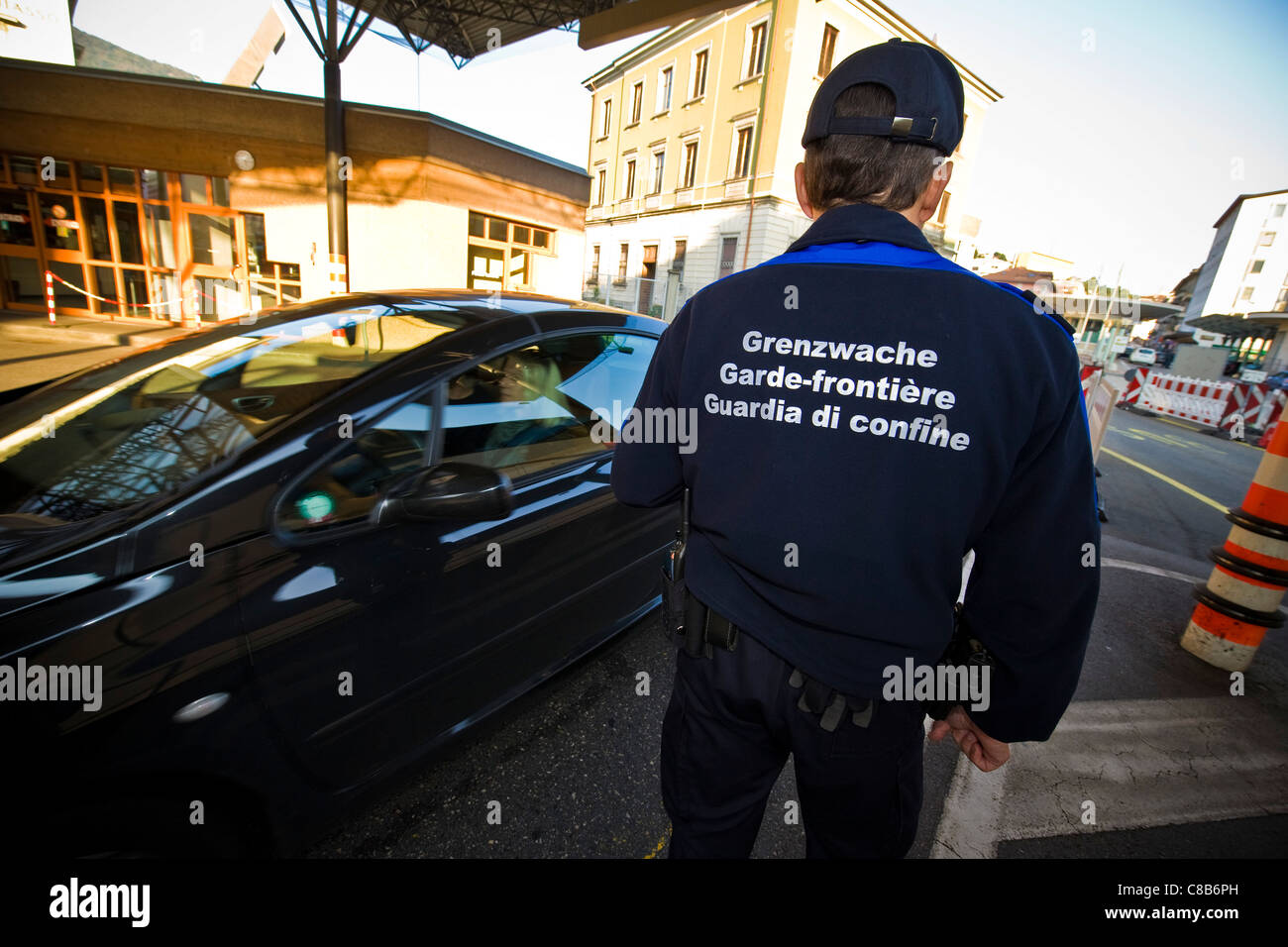 Italian border, Chiasso custom, Canton Ticino, Switzerland Stock Photo ...
