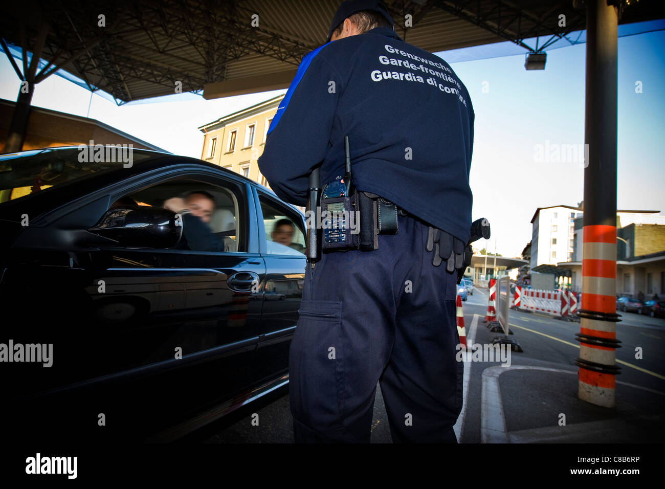Italian border, Chiasso custom, Canton Ticino, Switzerland Stock Photo ...