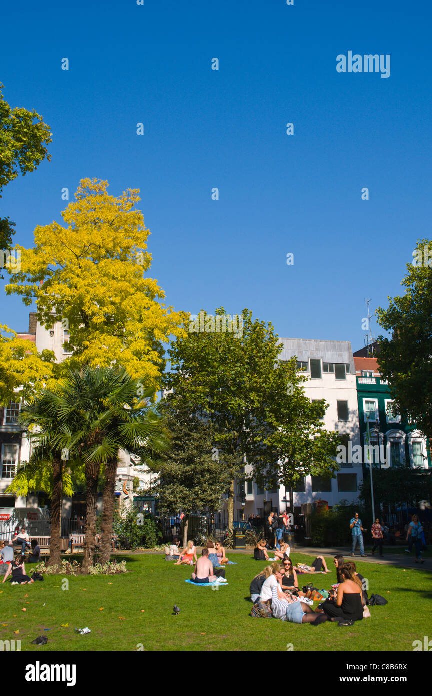 Park at Soho Square in Soho district central London England UK Europe ...