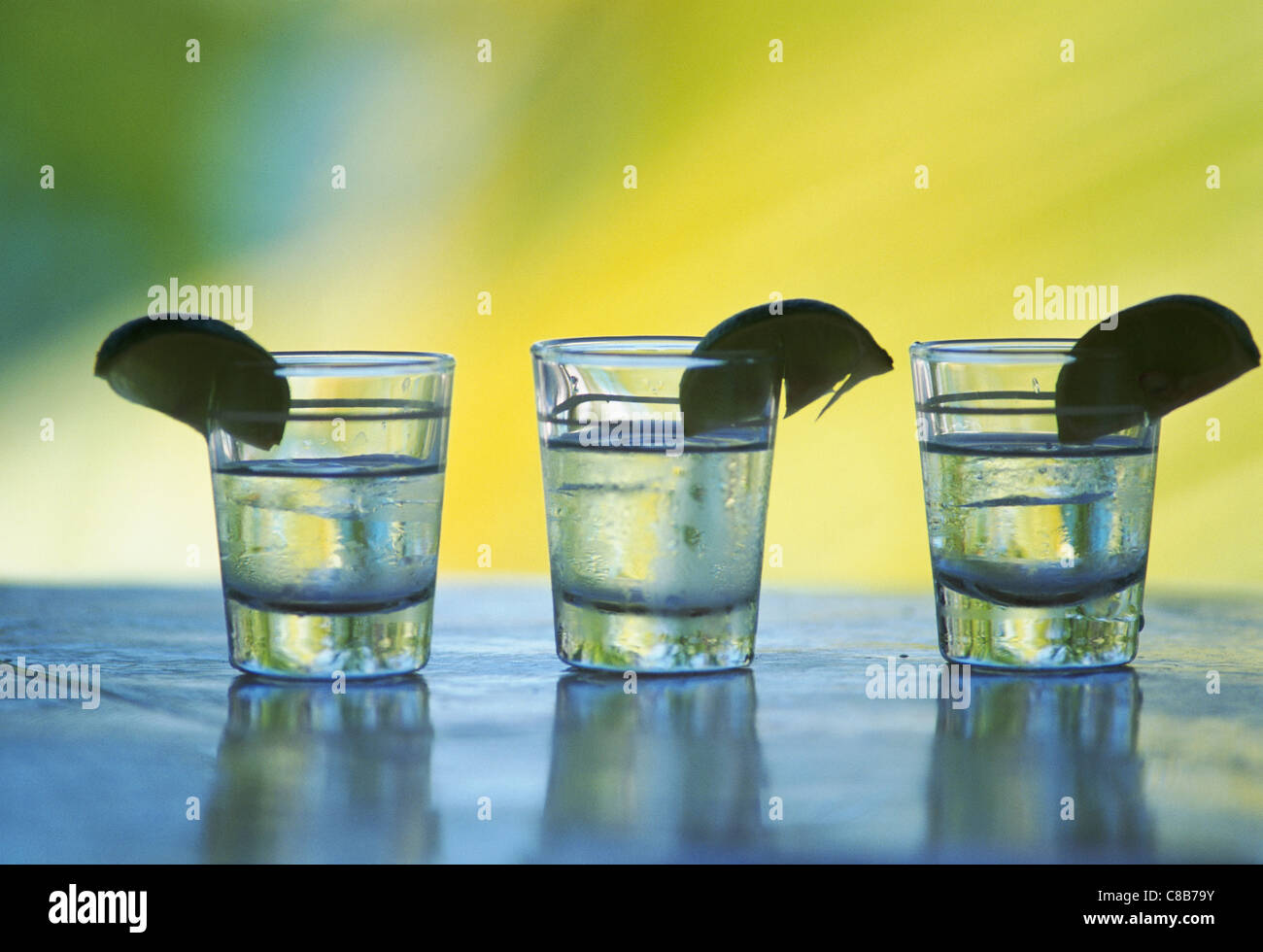 Ti punch with white rum, cane sugar and lime Stock Photo - Alamy