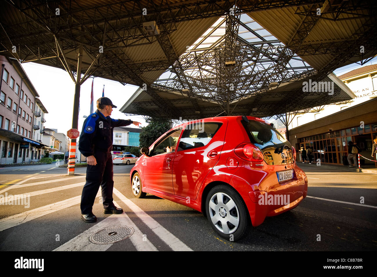Italian border, Chiasso custom, Canton Ticino, Switzerland Stock Photo ...