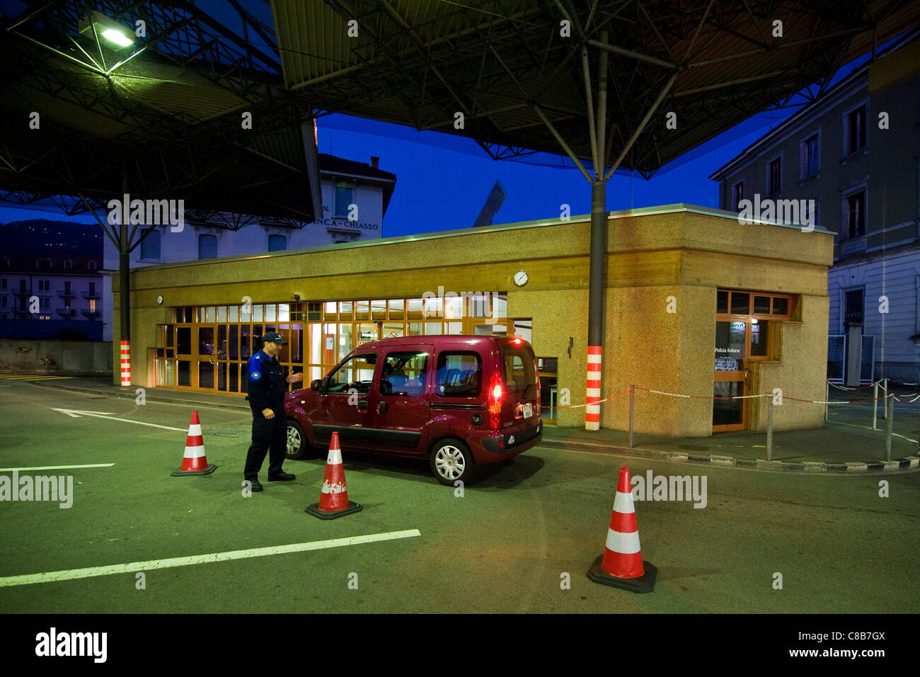 Italian border, Chiasso custom, Canton Ticino, Switzerland Stock Photo ...