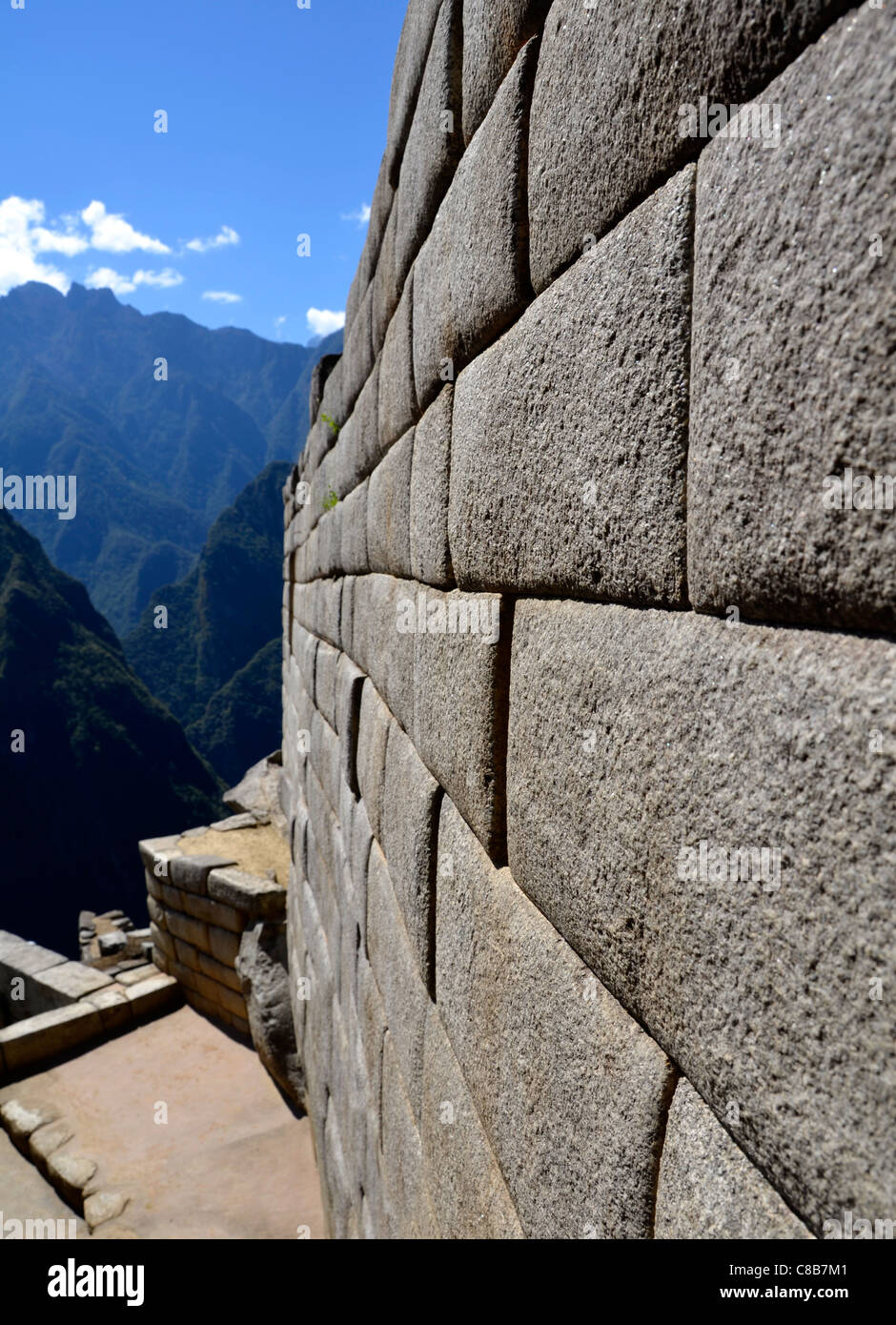 Example of Incan Stone Craft - Side Wall of a Temple on Machu Picchu ...