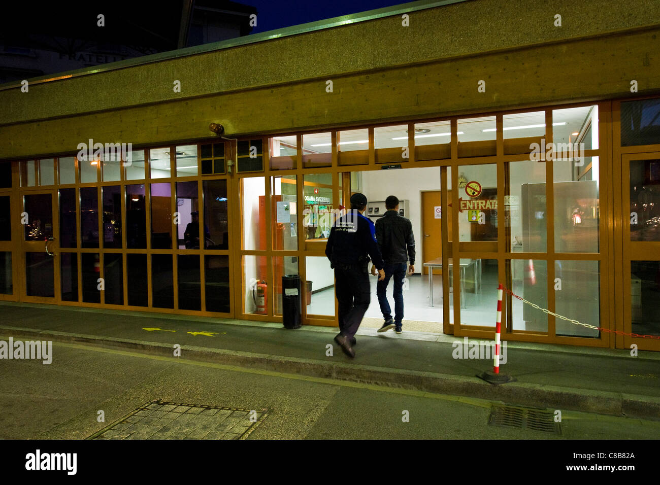 Italian border, Chiasso custom, Canton Ticino, Switzerland Stock Photo ...