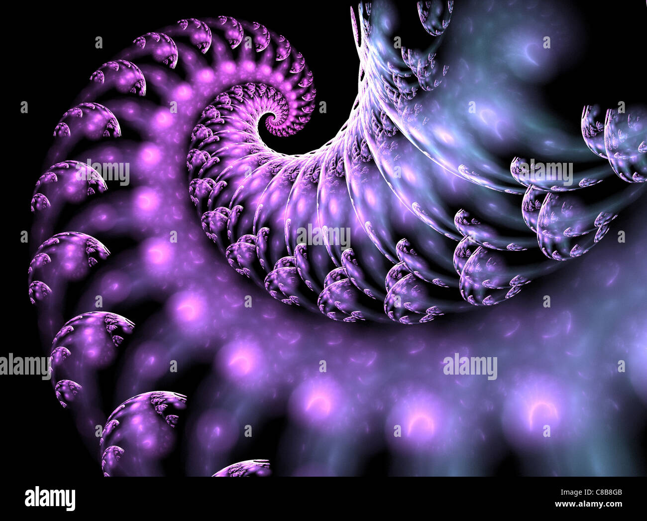 A Space Inspired Fractal Spiraling Towards Infinity Stock Photo - Alamy