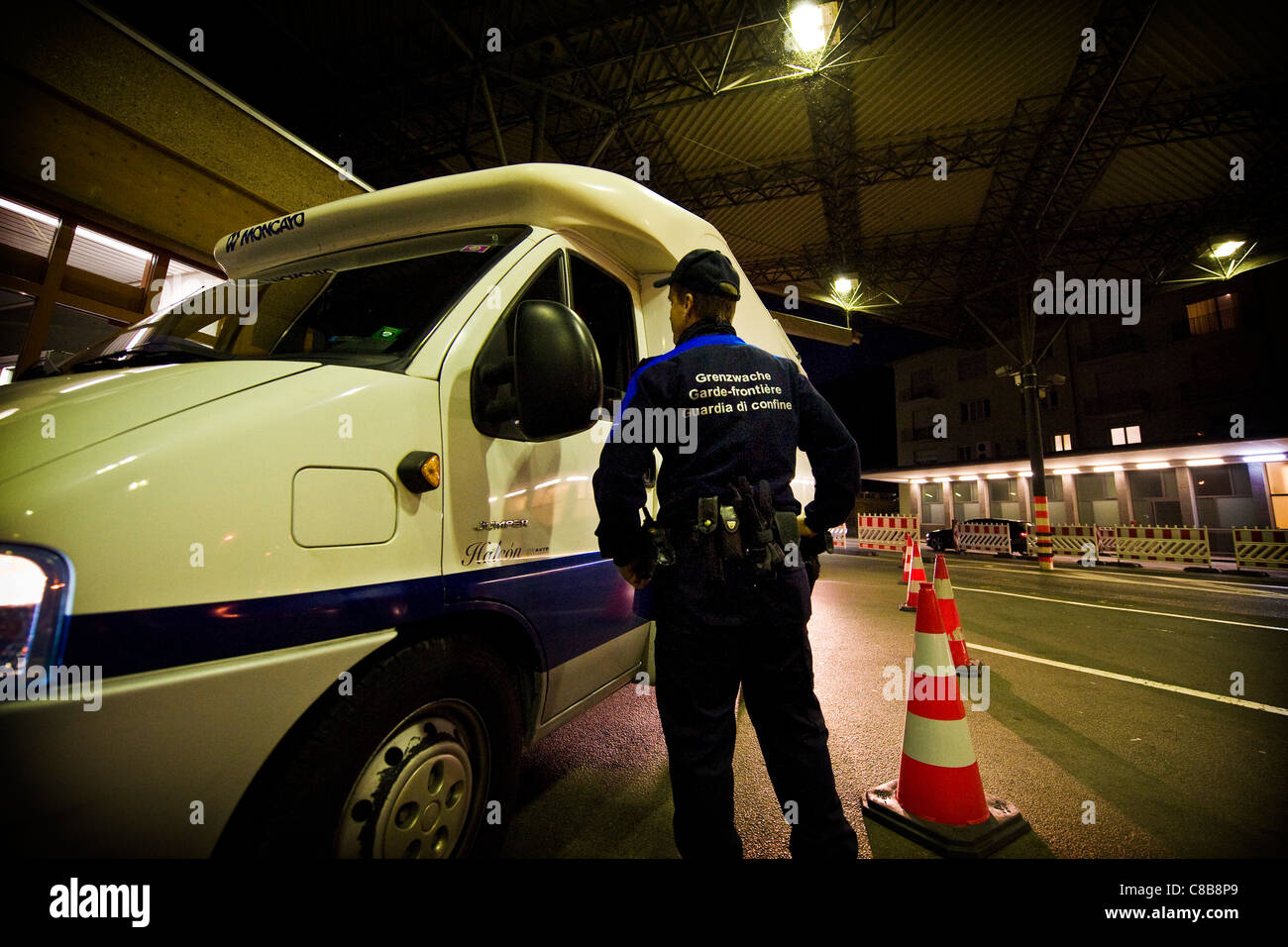 Italian border, Chiasso custom, Canton Ticino, Switzerland Stock Photo ...
