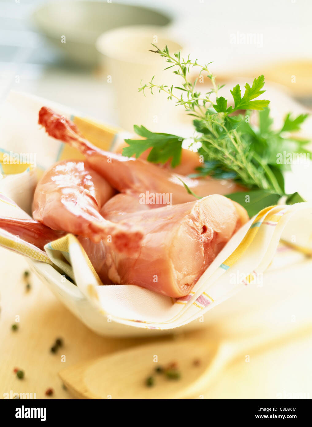 Raw rabbit meat Stock Photo - Alamy
