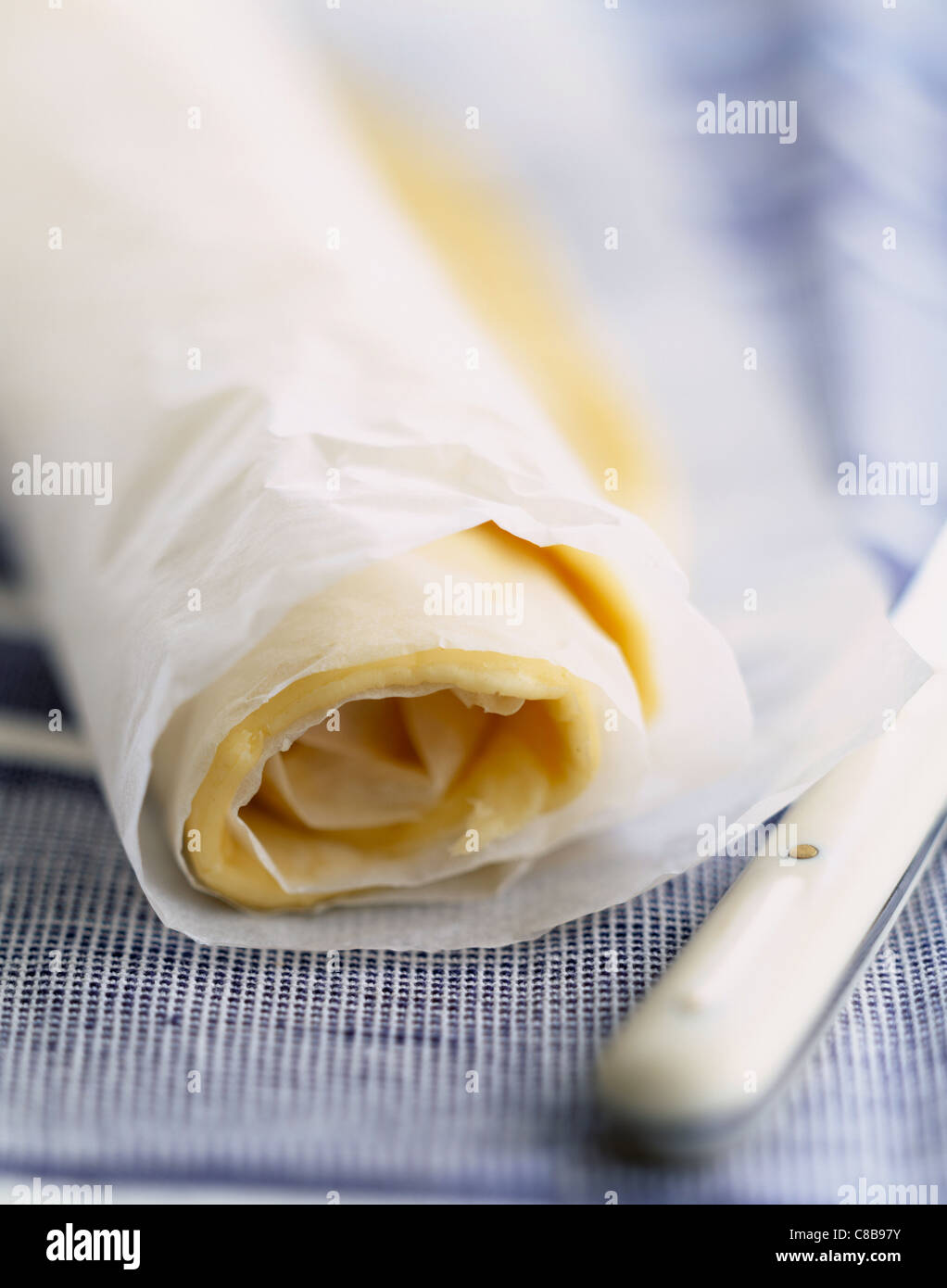 Rolled flaky pastry Stock Photo - Alamy