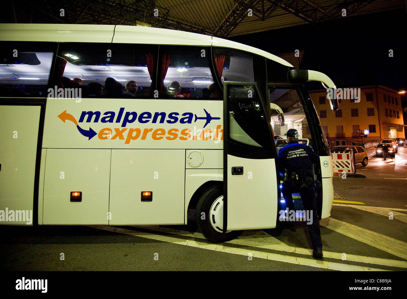 Italian border, Chiasso custom, Canton Ticino, Switzerland Stock Photo ...