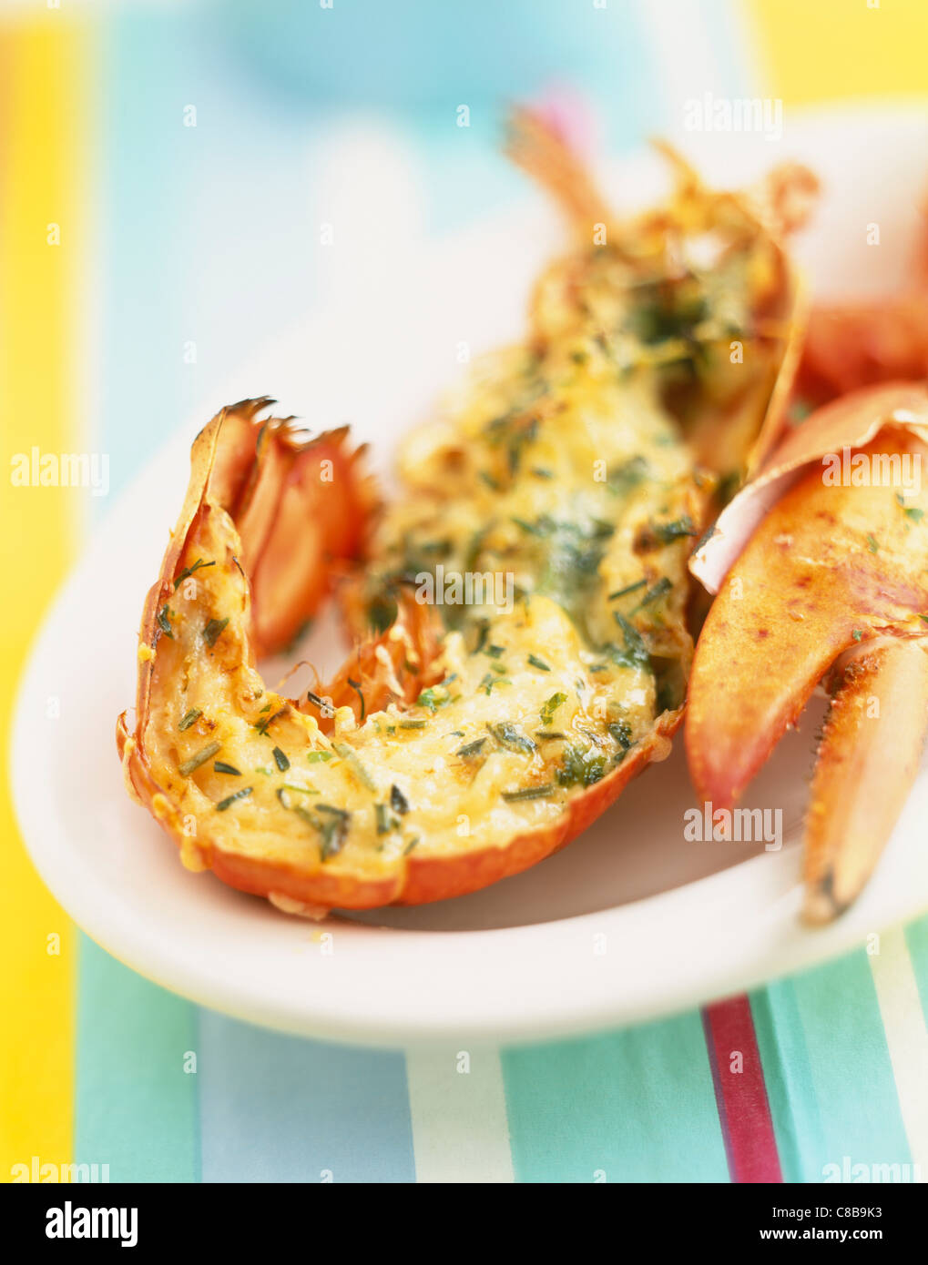 Lobster with urchin cream sauce Stock Photo - Alamy